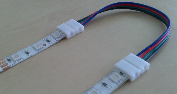 RGB LED Strip Verbinder / Schnellverbinder, Kabel, Verlängerung, 4-Pin ...